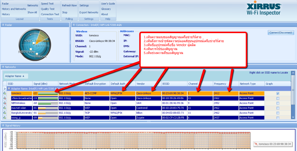 Xirrus เครื่องมือตรวจสอบระบบเครือข่ายไร้สายที่ดีกว่า Netstumbler - T ...